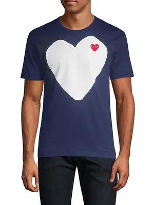 Play Comme Des Garcon Heart In Heart Graphic Tee