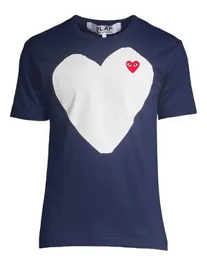 Play Comme Des Garcon Heart In Heart Graphic Tee