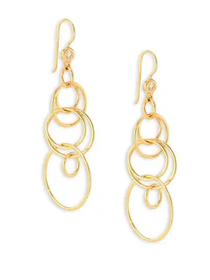 Ippolita Classico 18k Yellow Smooth Jet Set Earrings - Gold