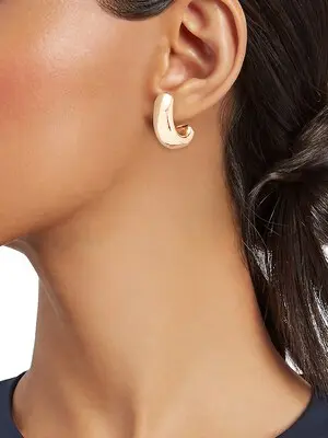 Pomellato Iconica 18k Huggie Hoop Earrings - Rose Gold
