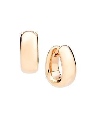 Pomellato Iconica 18k Huggie Hoop Earrings - Rose Gold