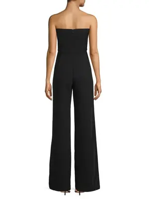 Black Halo Lena Strapless Jumpsuit - Navy