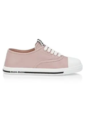 Miu Miu Leather Sneakers Cipria