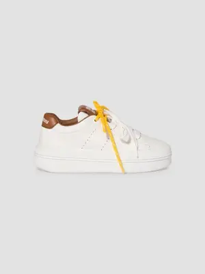 Miu Miu Leather Sneakers - White Yellow