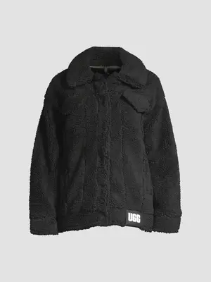 UGG Frankie Faux Shearling Trucker Jacket - Black