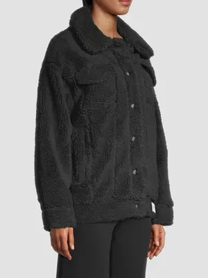 UGG Frankie Faux Shearling Trucker Jacket - Black