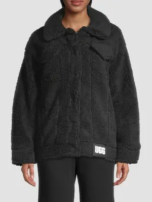 UGG Frankie Faux Shearling Trucker Jacket - Black
