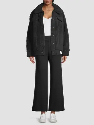 UGG Frankie Faux Shearling Trucker Jacket - Black