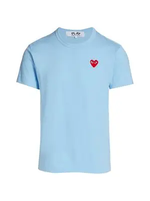 Play Comme Des Garcon Play Heart T-shirt Blue