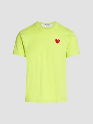 Play Comme Des Garcon Play Heart T-shirt - Green