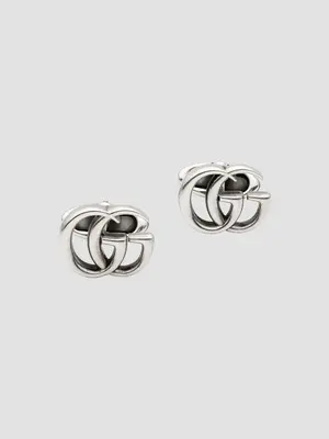 Gucci Marmont Gg Aged Cufflinks - Silver