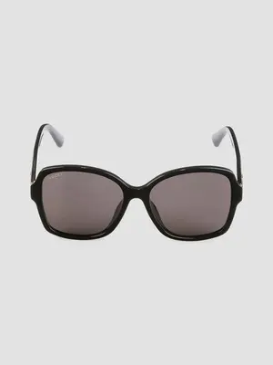 Gucci 57mm Rectangular Sunglasses