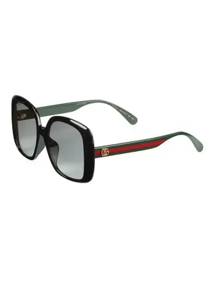 Gucci 56mm Rectangular Sunglasses