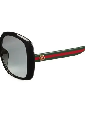 Gucci 56mm Rectangular Sunglasses