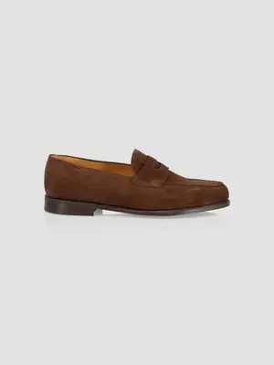 John Lobb Lopez Suede Loafers Brown