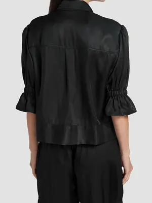 Cinq À Sept Holly Puff-sleeve Utility Jacket - Black