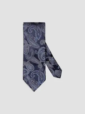 Eton Paisley Silk Tie - Blue