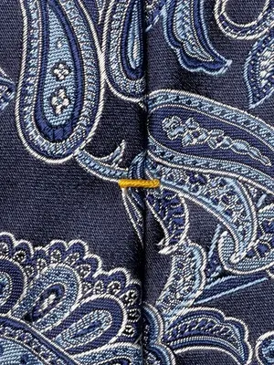 Eton Paisley Silk Tie - Navy