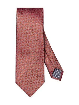 Eton Paisley Silk Tie Orange