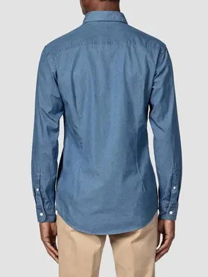 Eton Contemporary-fit Chambray Soft Casual Shirt