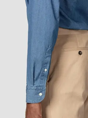 Eton Contemporary-fit Chambray Soft Casual Shirt