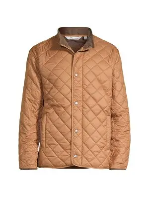 Peter Millar Suffolk Quilted Travel Coat Hazelwood