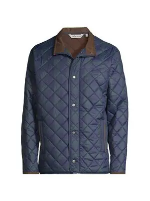 Peter Millar Suffolk Quilted Travel Coat Navy Balsam