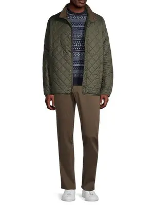 Peter Millar Suffolk Quilted Travel Coat - Olive