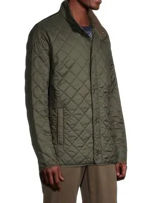 Peter Millar Suffolk Quilted Travel Coat - Olive