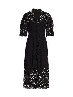 Rachel Comey Amplus Perla Cutwork Dress - Black