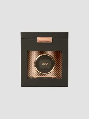 Wolf Axis Single Watch Winder With Storage Copper