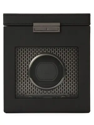 Wolf Axis Single Watch Winder With Storage - Powder Coat