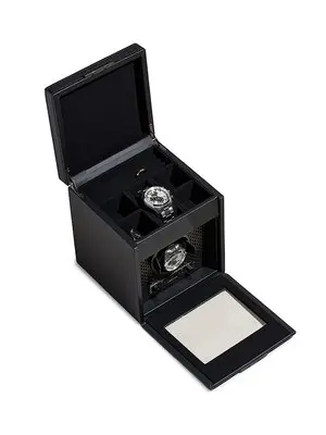 Wolf Axis Single Watch Winder With Storage - Powder Coat