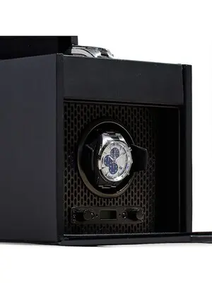 Wolf Axis Single Watch Winder With Storage - Powder Coat