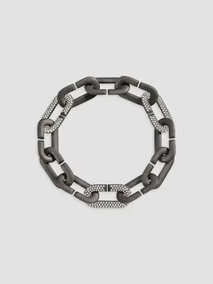 Vhernier Mon Jeu Diamond & Chain Bracelet/8 - Titanium