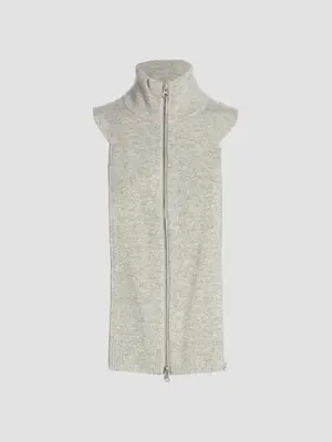 Veronica Beard Uptown Merino Wool & Cashmere Dickey Grey