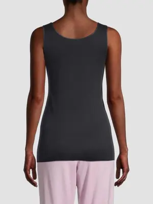 Hanro Cotton Seamless Tank Top - Black