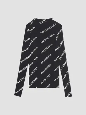 Balenciaga Allover Logo Crewneck Sweater