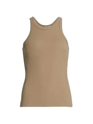 TOTEME Curved Rib Tank Top Concrete Grey