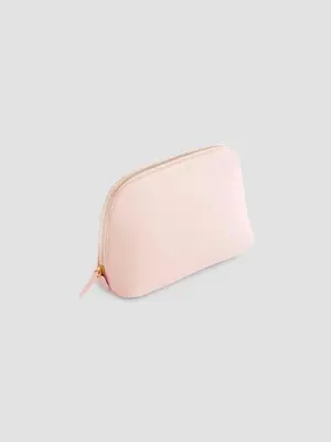 ROYCE NEW YORK Leather Cosmetic Bag - Blush Pink