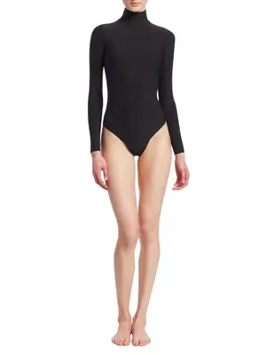 Commando Butter Turtleneck Bodysuit - Black