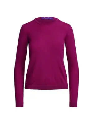 Ralph Lauren Cashmere Crewneck Sweater Berry