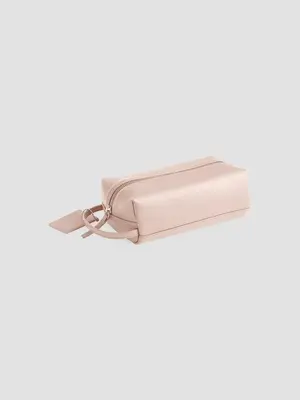 ROYCE NEW YORK Compact Leather Toiletry Bag - Light Pink