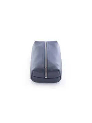 ROYCE NEW YORK Compact Leather Toiletry Bag - Tan