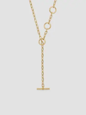 David Yurman Dy Madison Three Ring Chain Necklace In 18k 3mm - Gold