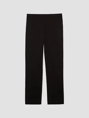 Theory Treeca Linen Pull-on Crop Pants Black