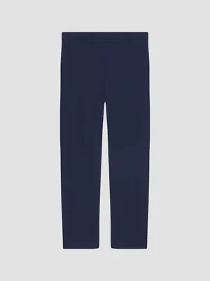 Theory Treeca Linen Pull-on Crop Pants Midnight Navy