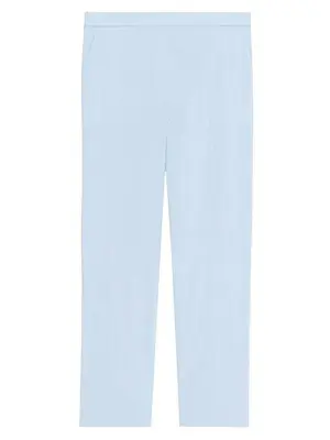 Theory Treeca Linen Pull-on Crop Pants Skylight