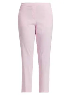 Theory Treeca Linen Pull-on Crop Pants Soft Pink