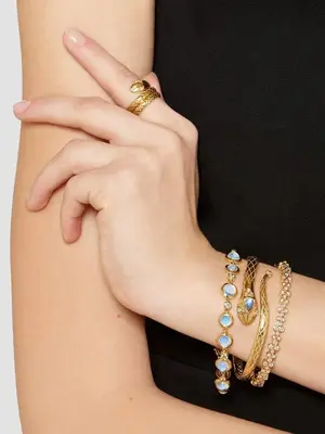 Temple St. Clair Double Serpent 18k Yellow & Diamond Ring